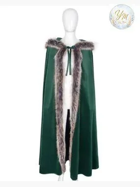 Other | Viking Fur Cloak Hooded Cape Ren Faire Medieval Cosplay Costume ...